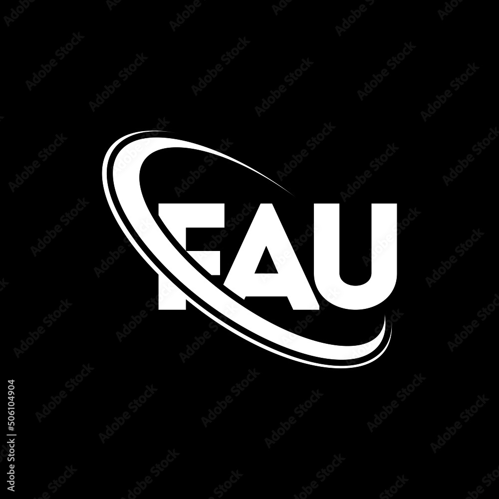 FAU logo. FAU letter. FAU letter logo design. Intitials FAU logo linked ...