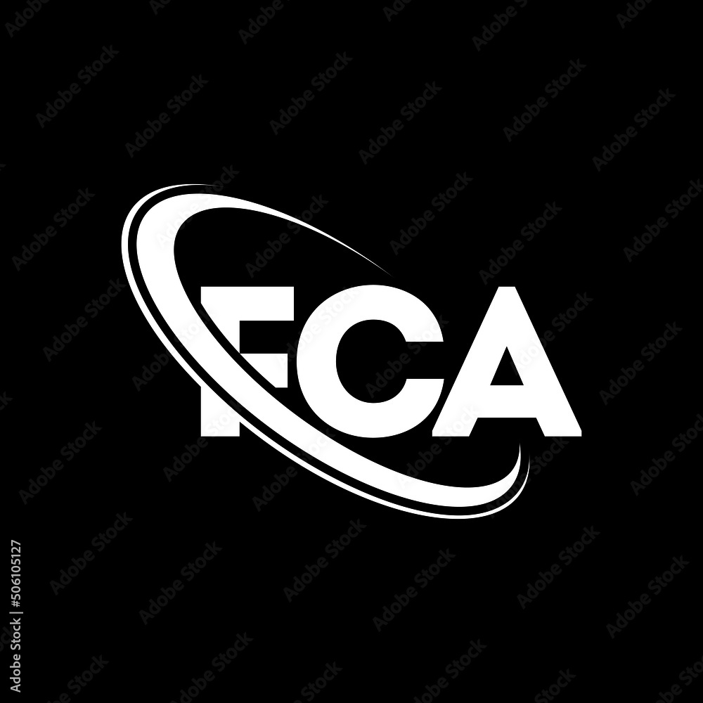 FCA logo. FCA letter. FCA letter logo design. Intitials FCA logo linked ...