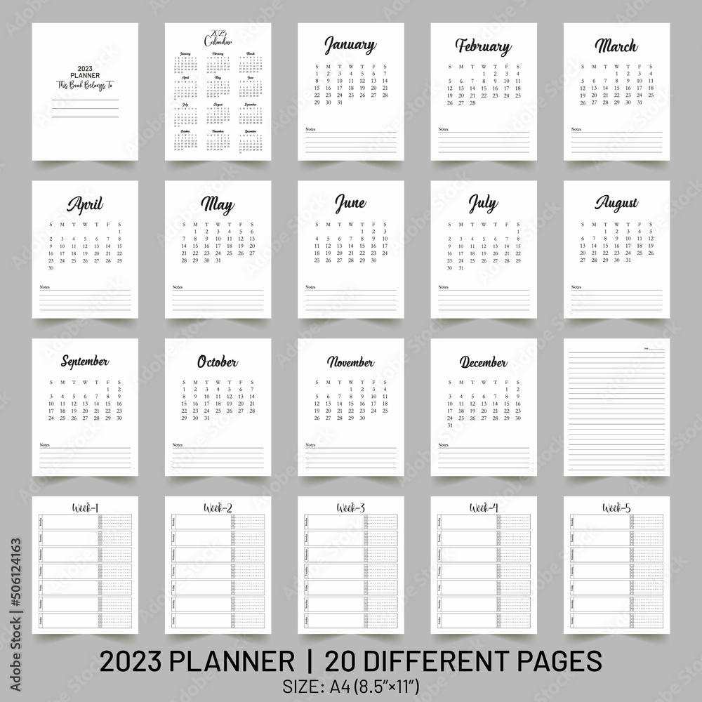 2023 Planner Template. Daily, Weekly, Monthly Planner 2023 With ...