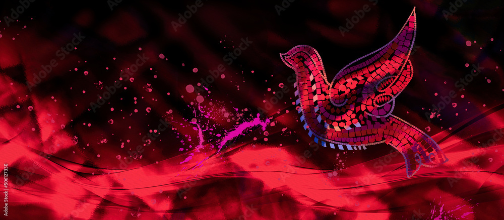 Poster Holy Spirit, Dove. Pentecost. Christian banner.. – Wandbild ...