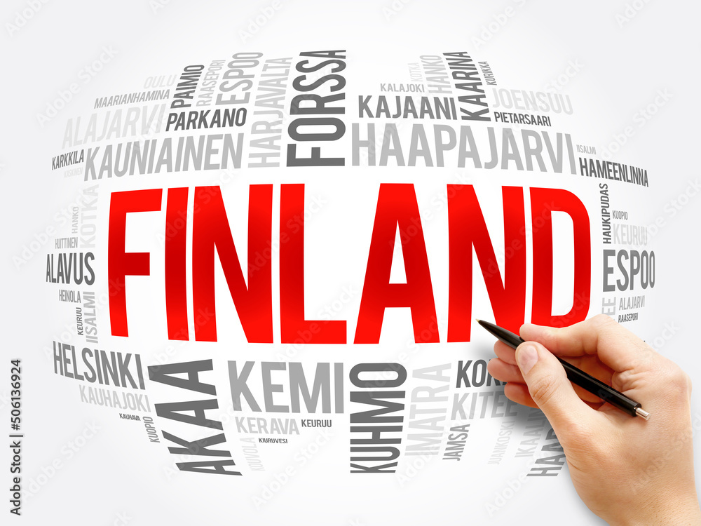 List of cities and towns in Finland, word cloud collage, business and ...