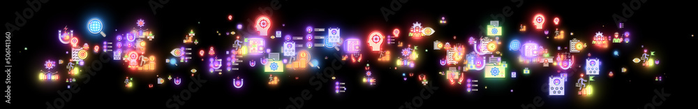 human resources banner design background and concept with modern icons ...