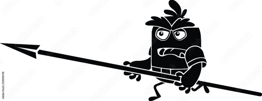 Cartoon Alien Aliens Invader Invasion Spear Attack UFO Spaceship Space ...