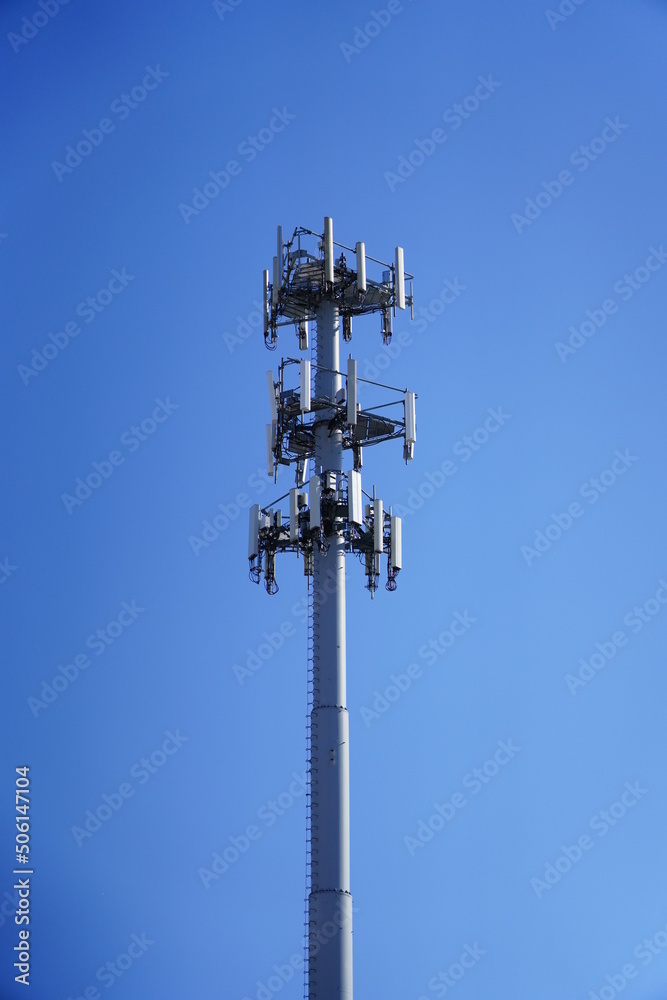 Smartphone Cell phone towers used to connect many all over the State of ...