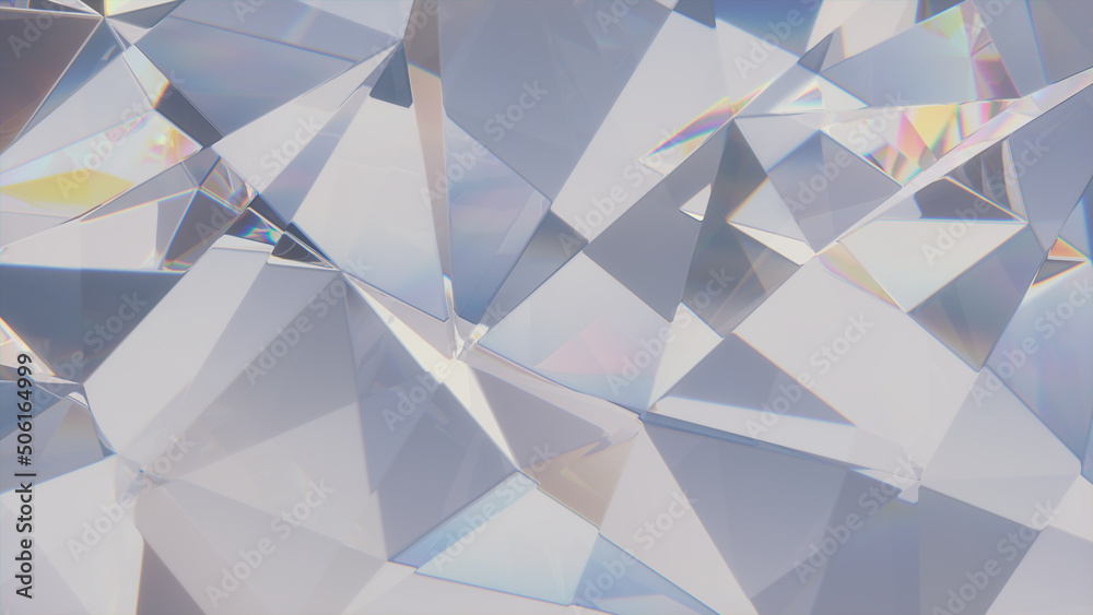 Glass 3D Polygon Wall. Contemporary Premium Background. Stock ...