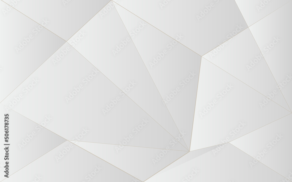 Abstract white polygon texture background. White and gold luxury ...