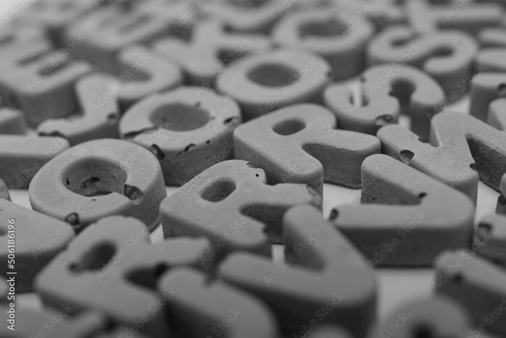 Lettrage en béton - alphabet Stock Photo | Adobe Stock