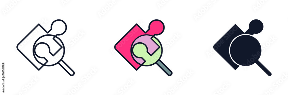 puzzle solution icon symbol template for graphic and web design ...