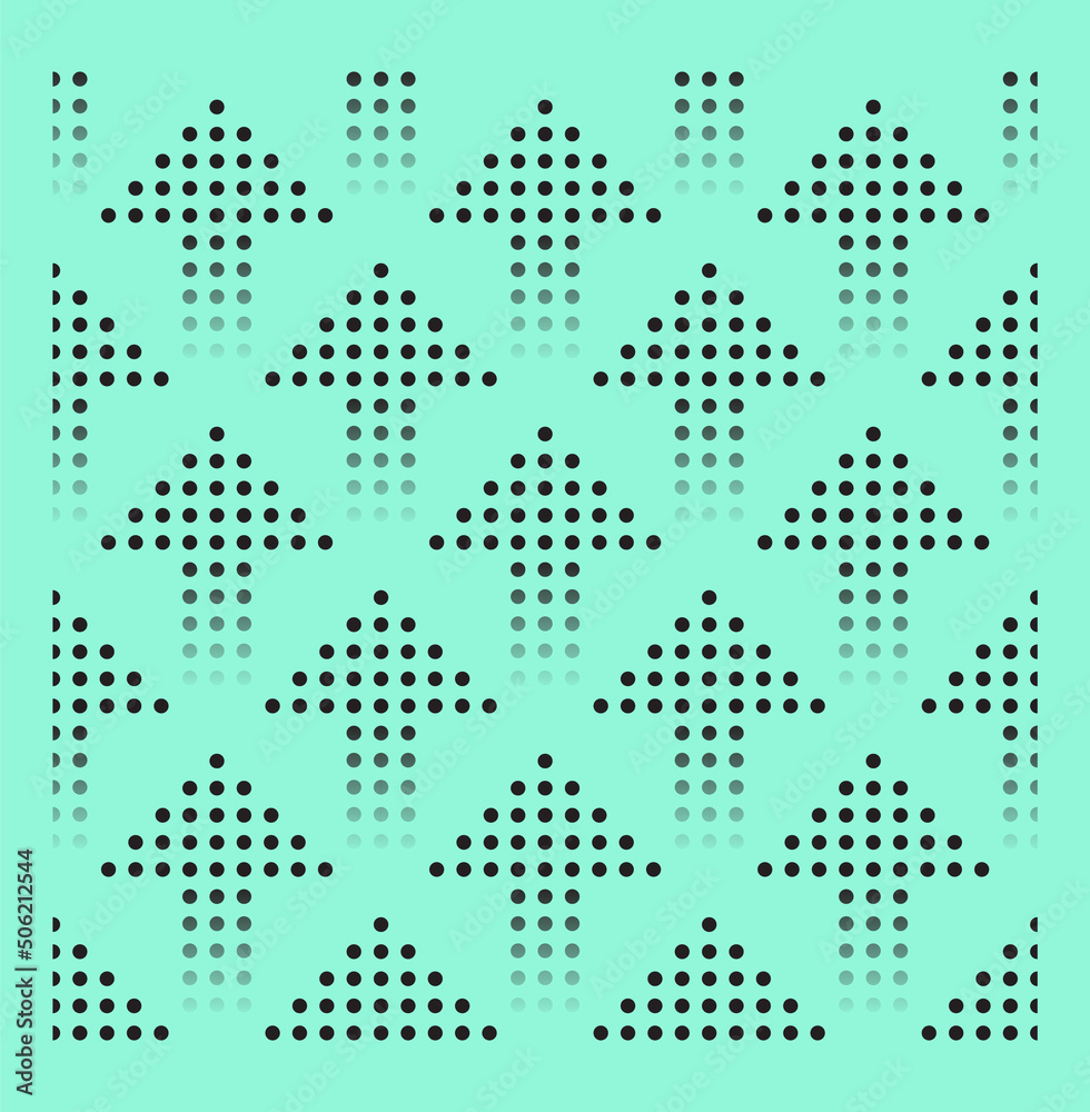 Seamless Pattern of up arrow formation dots. Vector Formats. Simple and ...