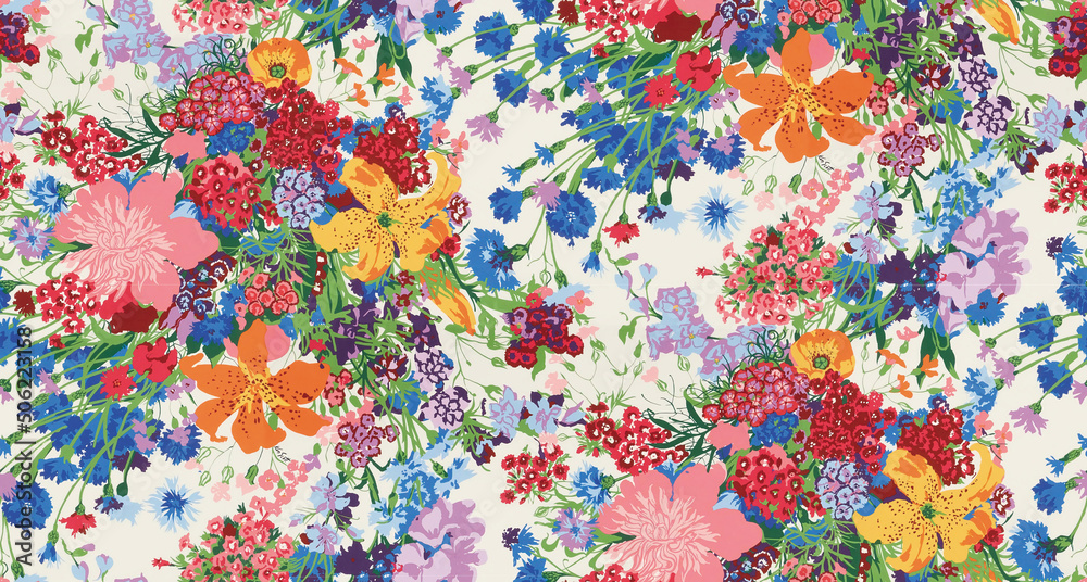 pattern flower mix, indispensable for the months that can't write Stock ...