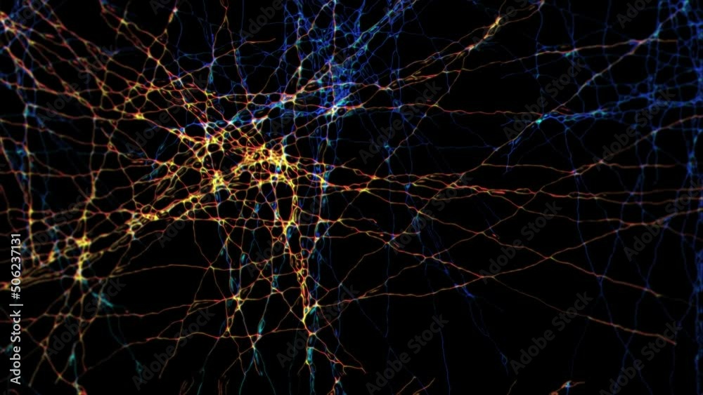 Brain Neuron Neurons in action. electrical impulses between neuronal ...