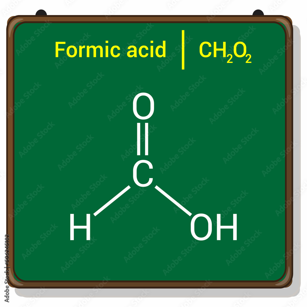 chemical structure of Formic acid (CH2O2) Stock Vector | Adobe Stock