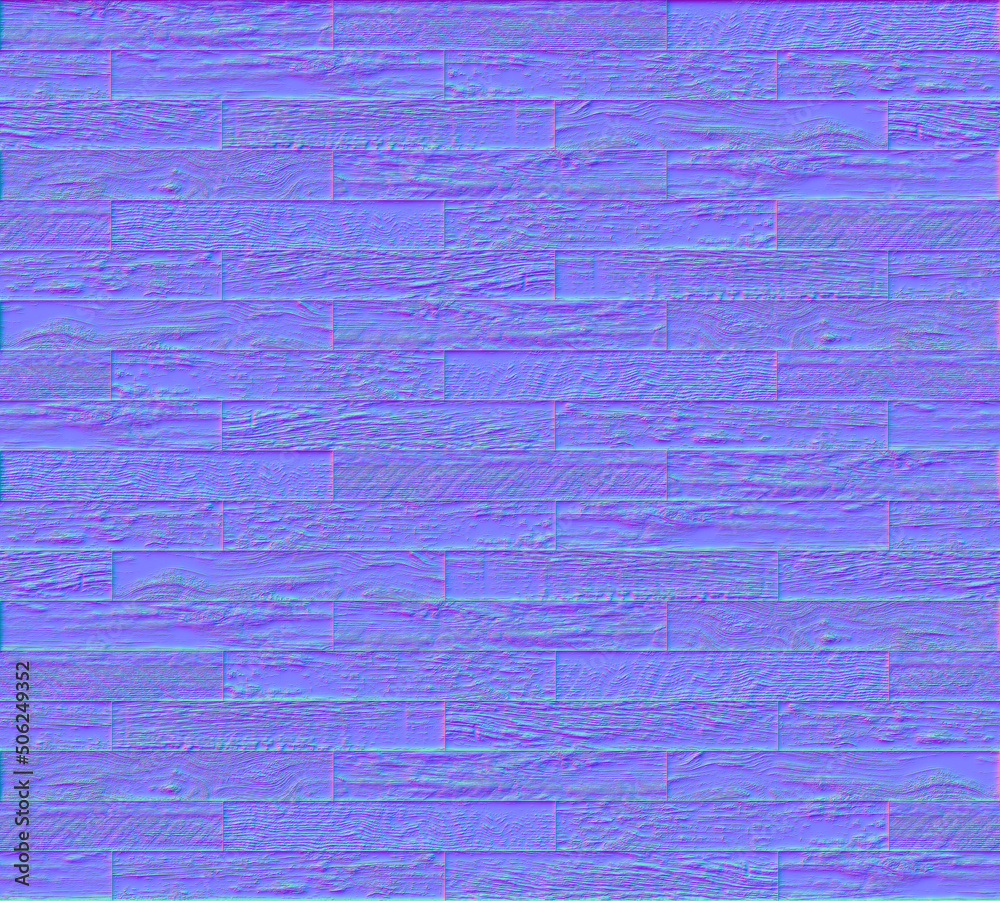 Seamless texture, normal map board roughness parquet. 3D illustration ...