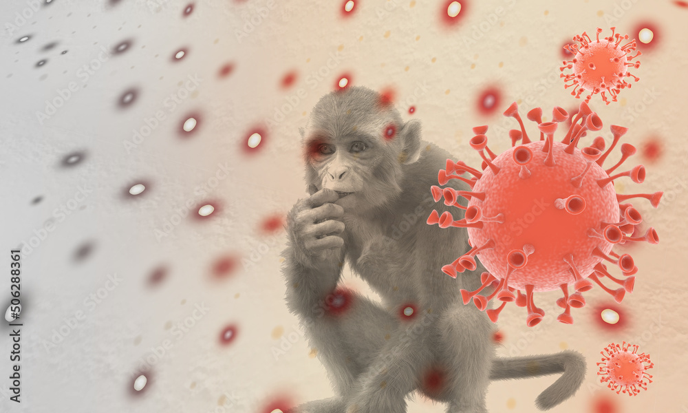 Monkeypox virus banner for awareness and alert against disease spread ...