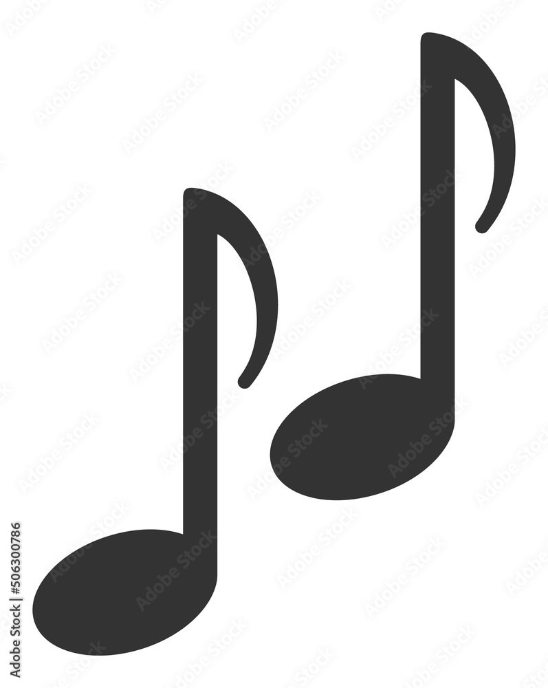 Music notes vector illustration. Flat illustration iconic design of ...