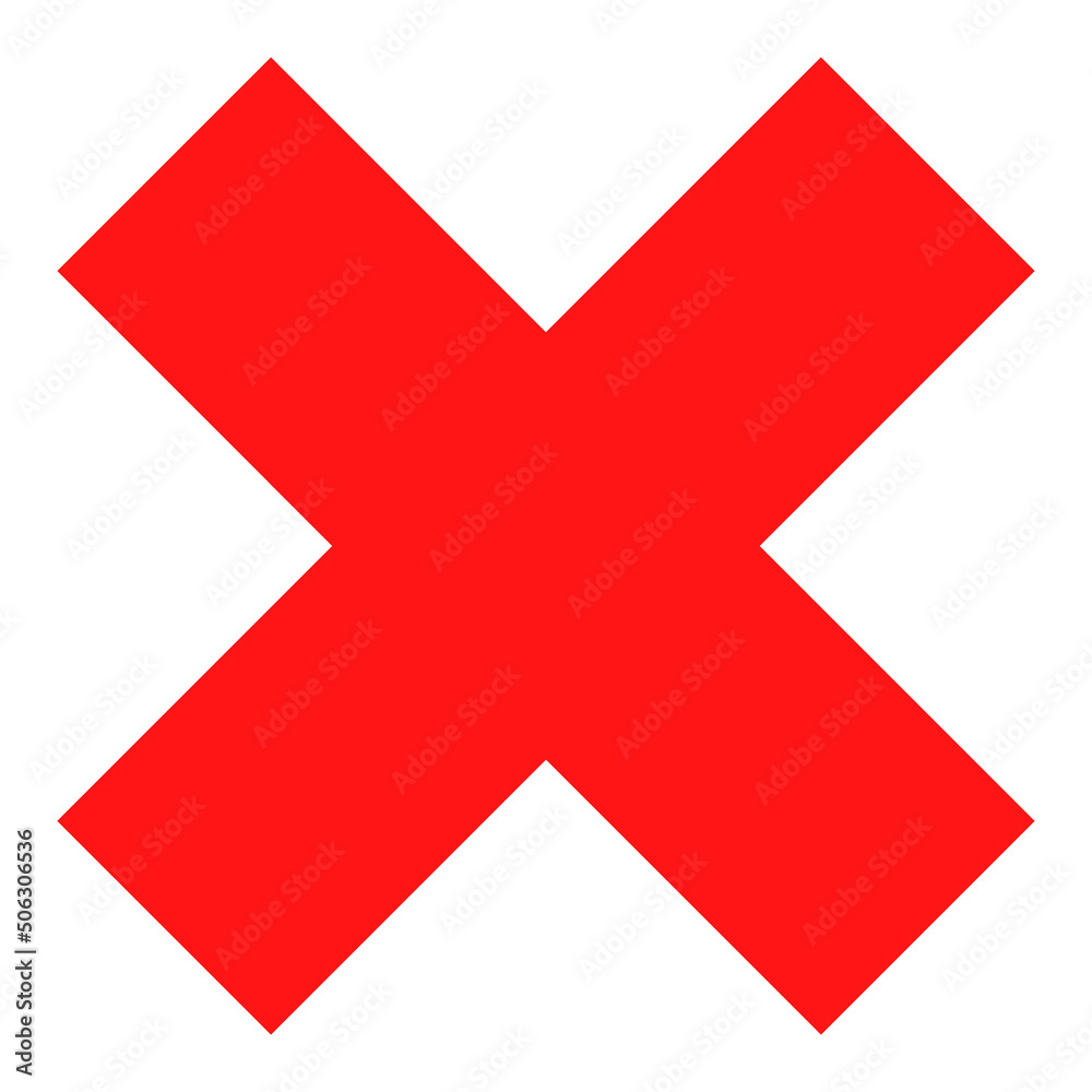 X-cross delete vector illustration. Flat illustration iconic design of ...