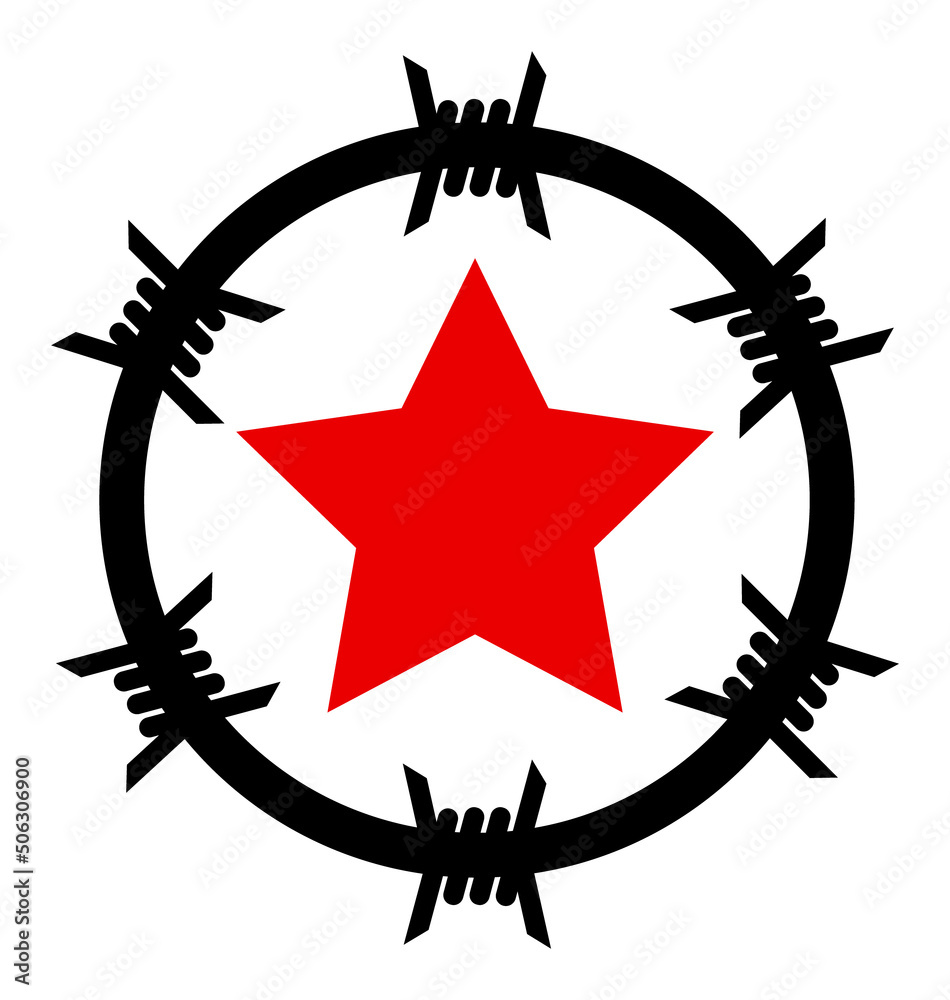 Communism camp vector illustration. Flat illustration iconic design of ...