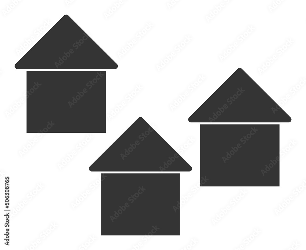Village vector illustration. Flat illustration iconic design of village ...