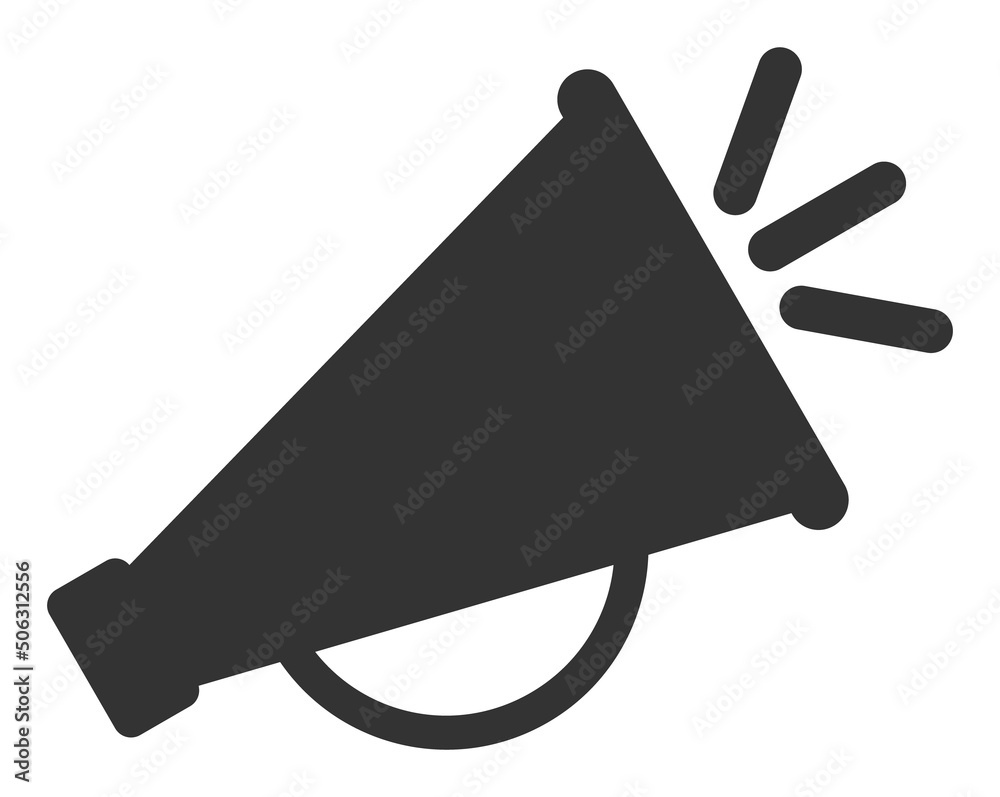 Advertisement megaphone vector illustration. Flat illustration iconic ...