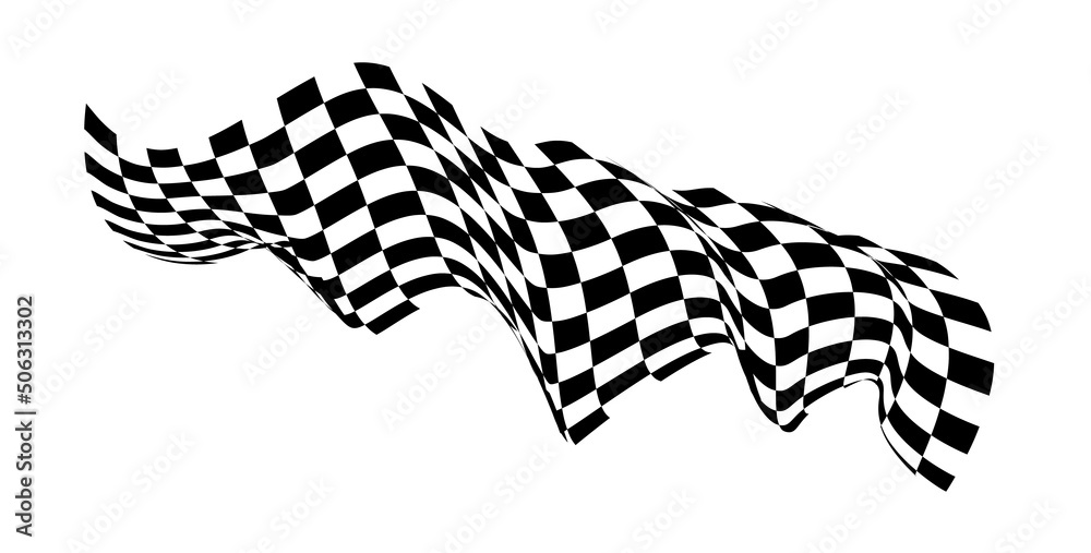 Checkered flag. Signaling on the race track. fabric texture with cubes ...