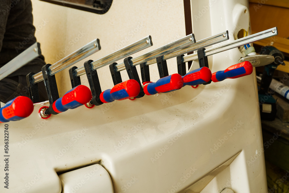 Restoring caravan after a leak from window. Rotten frame replacement ...