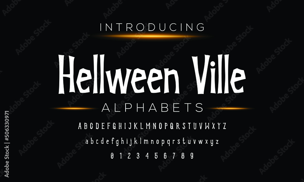 Horror scary movie alphabet font. Typography broken design for ...