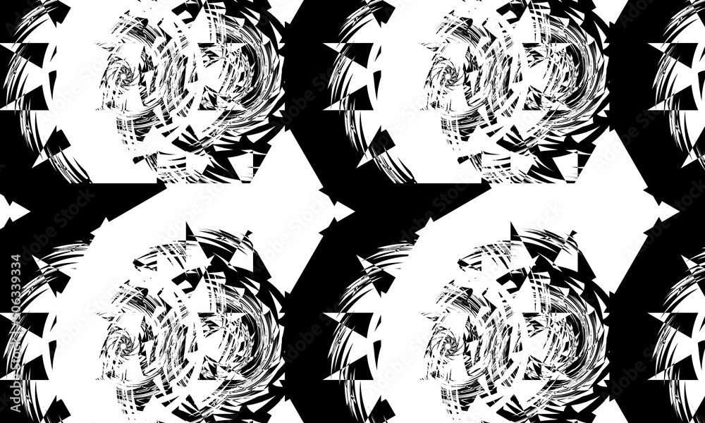 mesmerizing optical illusion original black pattern in op-art style ...