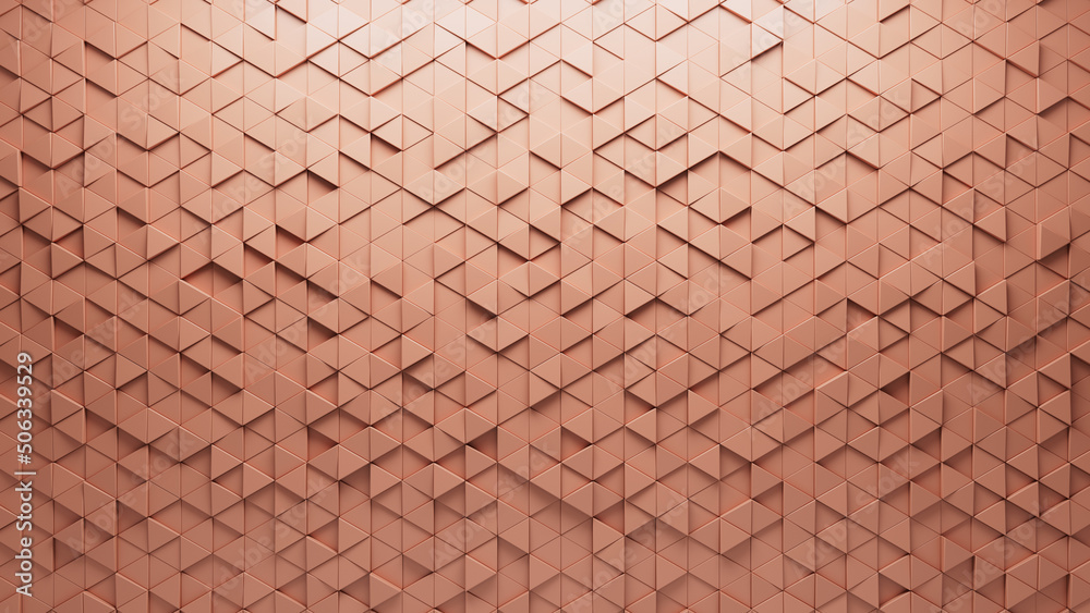 Triangular, Futuristic Wall background with tiles. Polished, tile ...