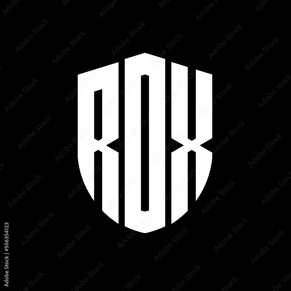 RDX letter logo design. RDX modern letter logo with black background ...