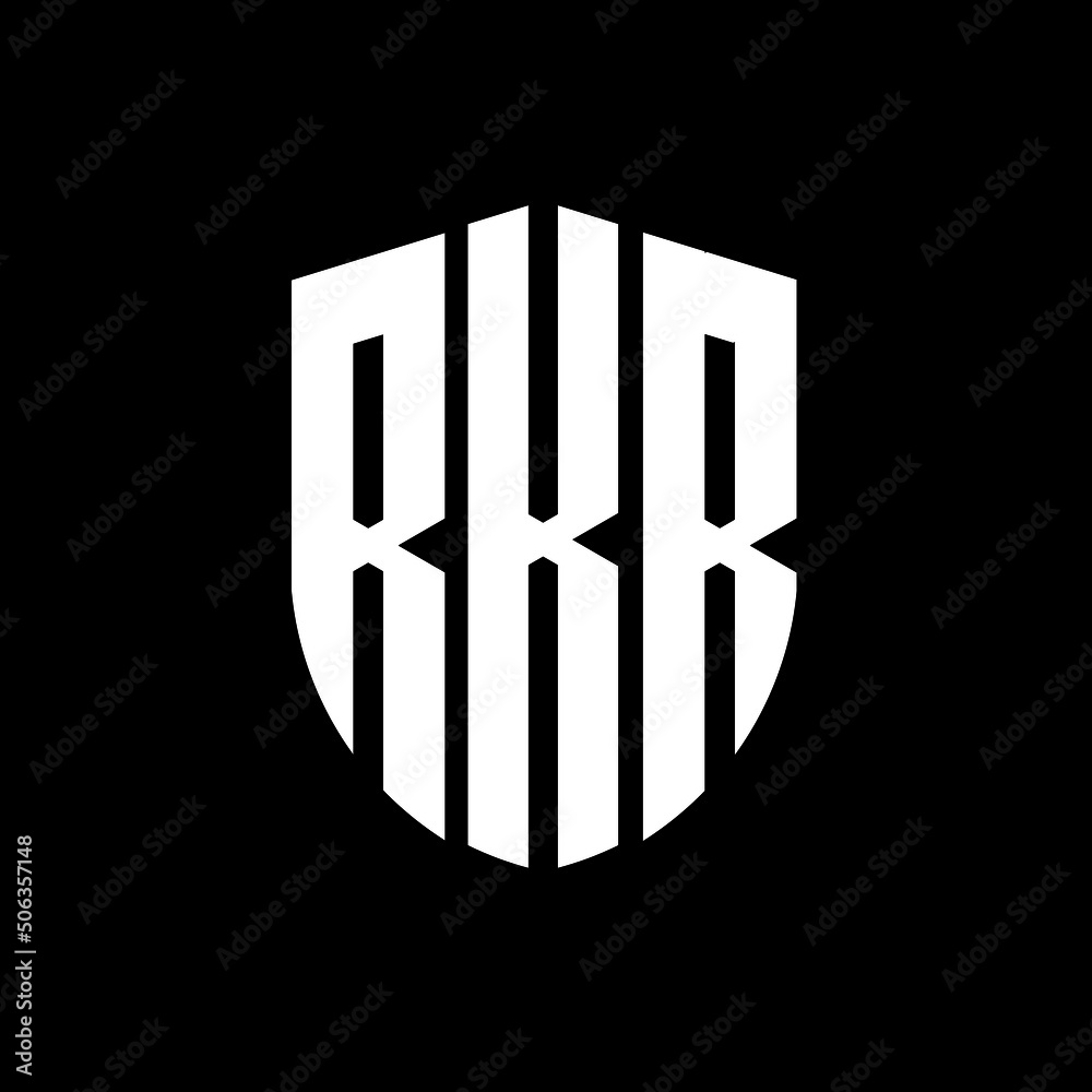RKR letter logo design. RKR modern letter logo with black background ...
