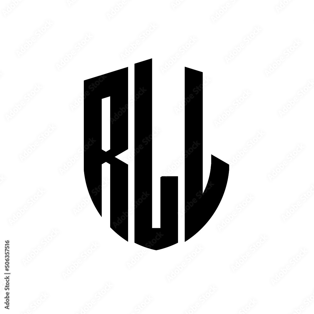 RLL letter logo design. RLL modern letter logo with black background ...