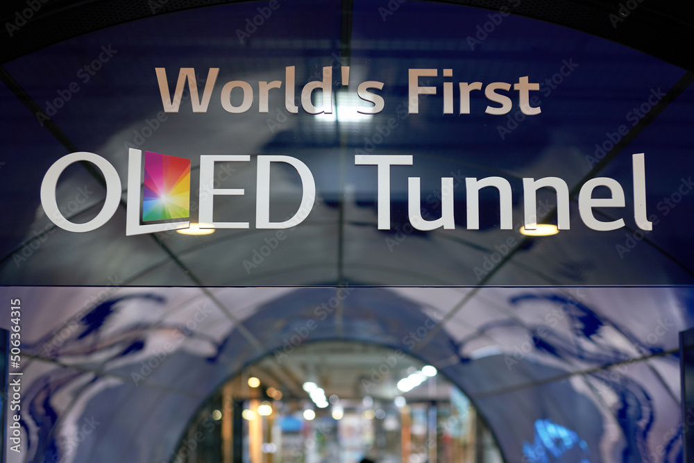 SEOUL, SOUTH KOREA - CIRCA JUNE, 2017: Namsan Seoul Tower 1F- OLED ...