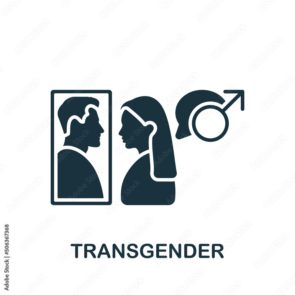 Transgender icon. Monochrome simple Lgbt icon for templates, web design ...