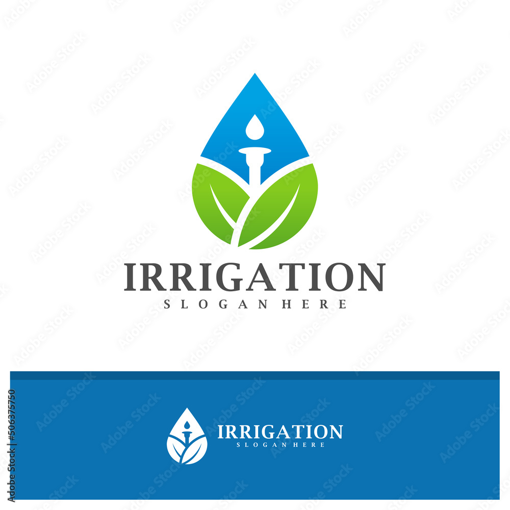 Irrigation logo design vector, Creative Irrigation logo concepts ...