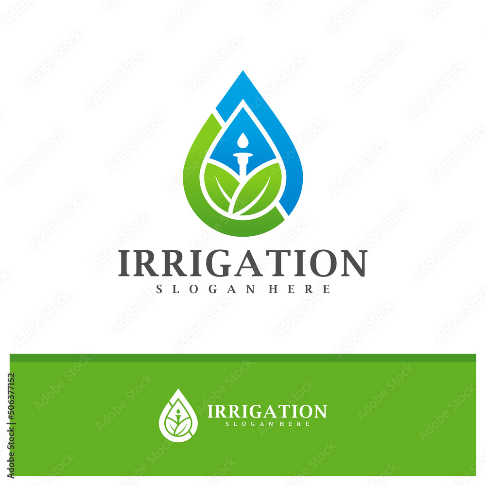 Irrigation logo design vector, Creative Irrigation logo concepts ...
