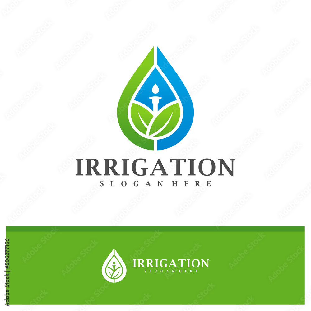Irrigation logo design vector, Creative Irrigation logo concepts ...