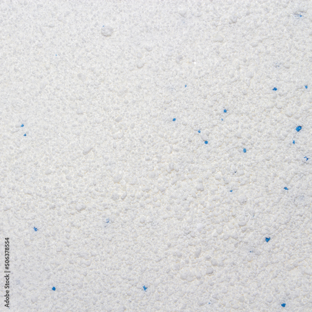 Washing powder is white.The texture of the washing powder.The ...