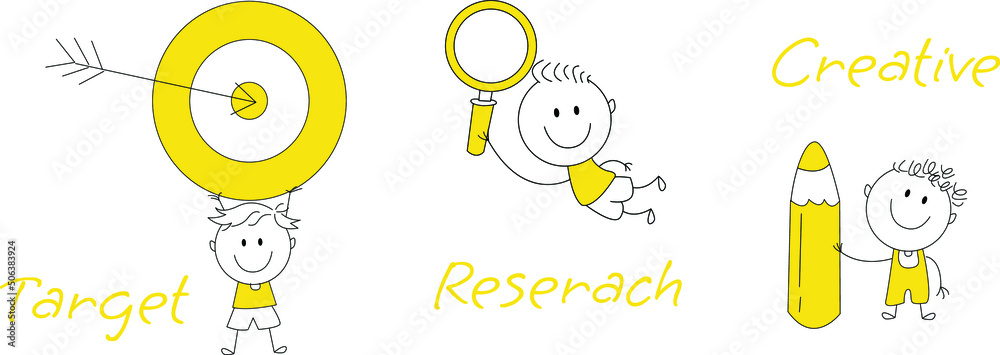 cartoon illustration of a smiling child. can be used for design ...