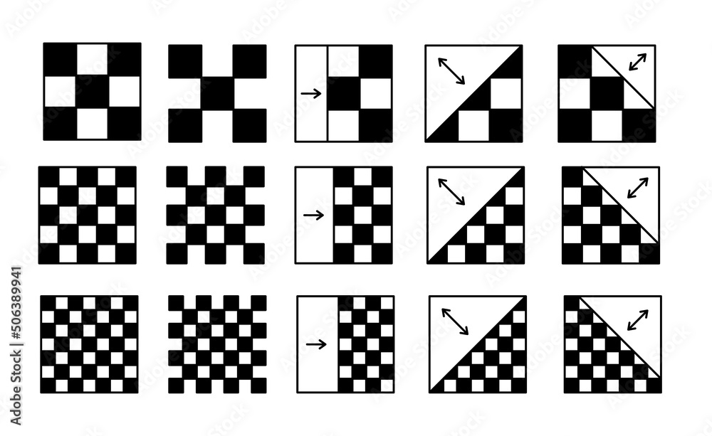 Transparent background. Flat vector icon set. Transparency grid. Remove ...