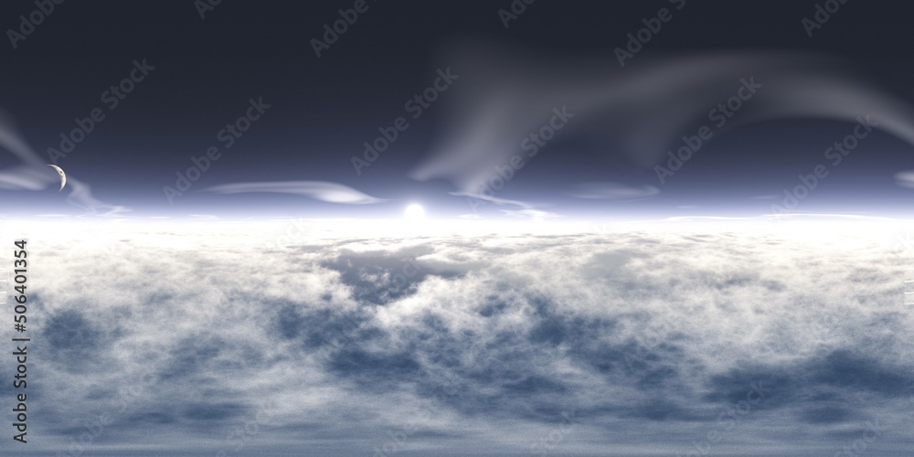 Panorama of clouds, HDRI, environment map , Round panorama, spherical ...