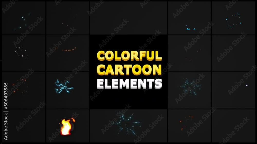 Combined Colorful Cartoon Elements Motion Graphics Pack is a beautiful pack that includes a ...
