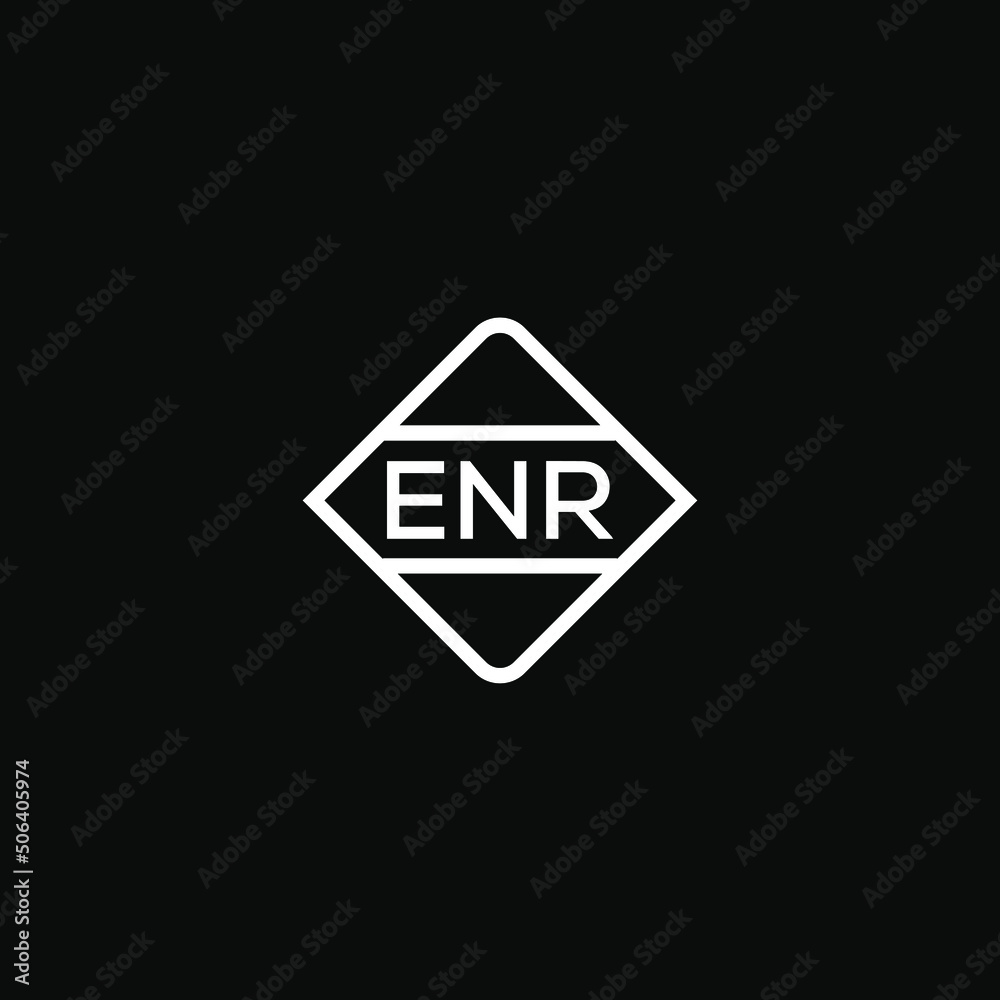 ENR 3 letter design for logo and icon.ENR monogram logo.vector ...