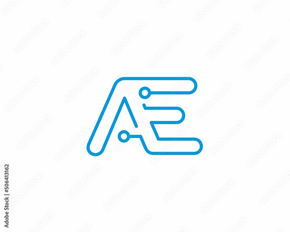 Abstract Letters AE Logo Design Template 001 Stock Vector | Adobe Stock