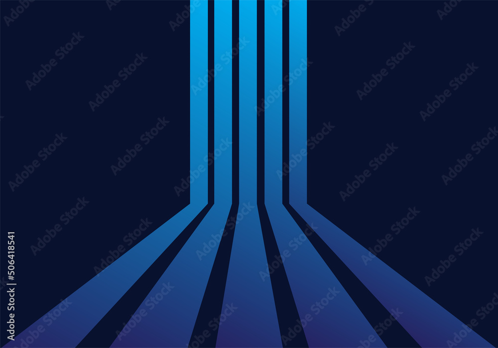 abstract blue background with blue gradient perspective lines Stock ...