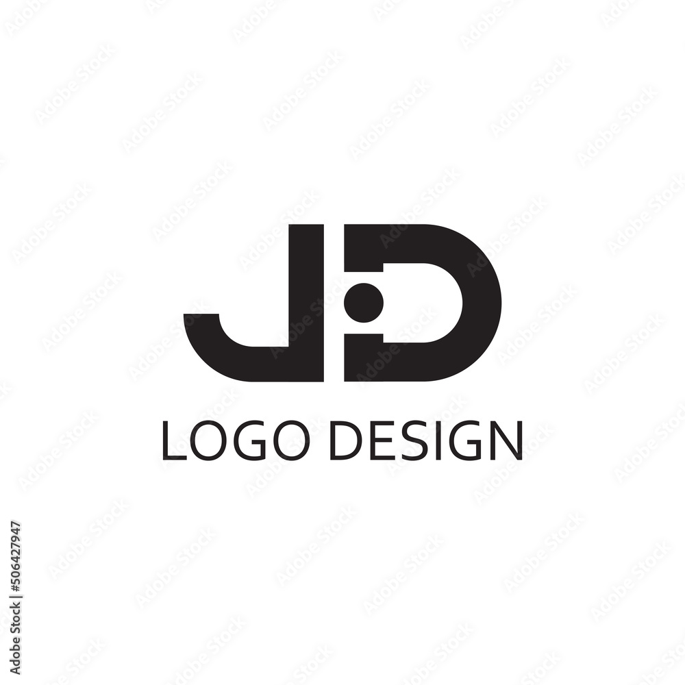 simple letter J D monogram for logo company design Stock Vector | Adobe ...
