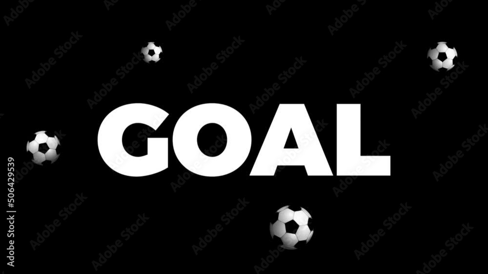 Goal text animation 4k hd with chroma key green screen Stock 비디오 ...