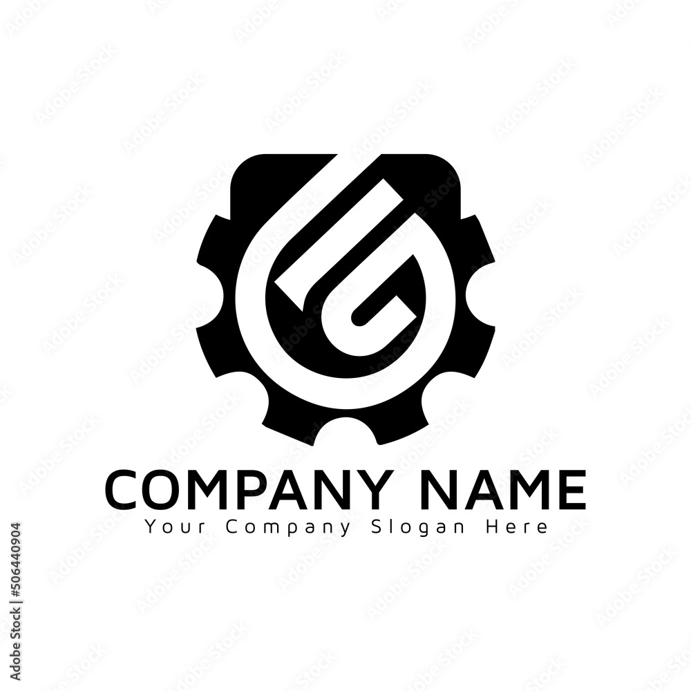 EG gaming letter logo design. Initial EG Or GE gear logo template ...