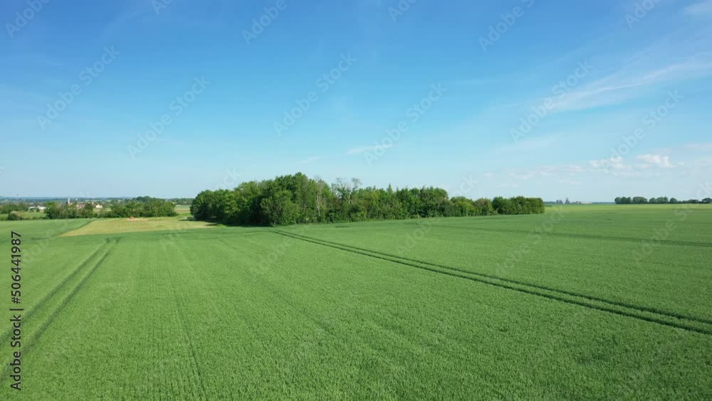 A German fortification in a field in Europe, France, Normandy, towards ...