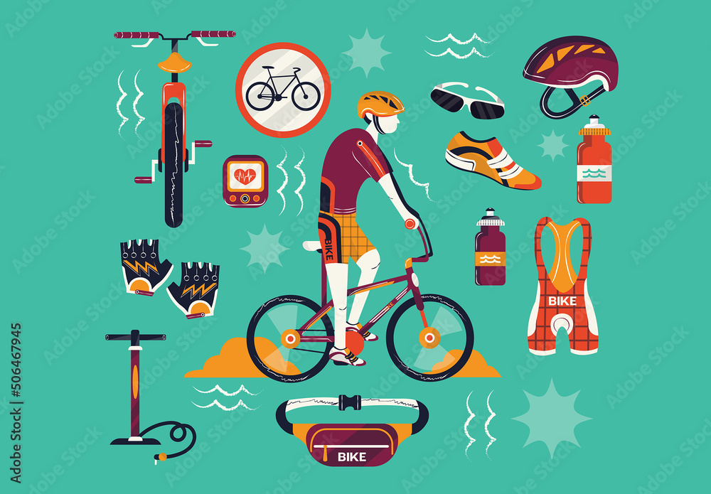 Bike Asset Illustration Stock Template | Adobe Stock