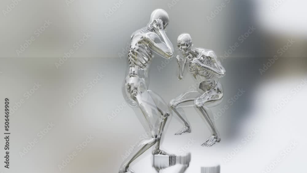 anatomy animation of Two male boxers fight, Boxing, exercise, extreme ...